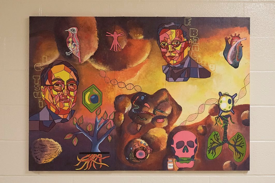 Un triptyque artistique en hommage aux grands scientifiques