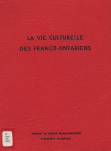 Le vocable «Franco-Ontarien» remonterait à 1937