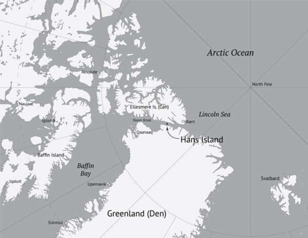 L’île de Hans: une première frontière terrestre Canada-Europe!