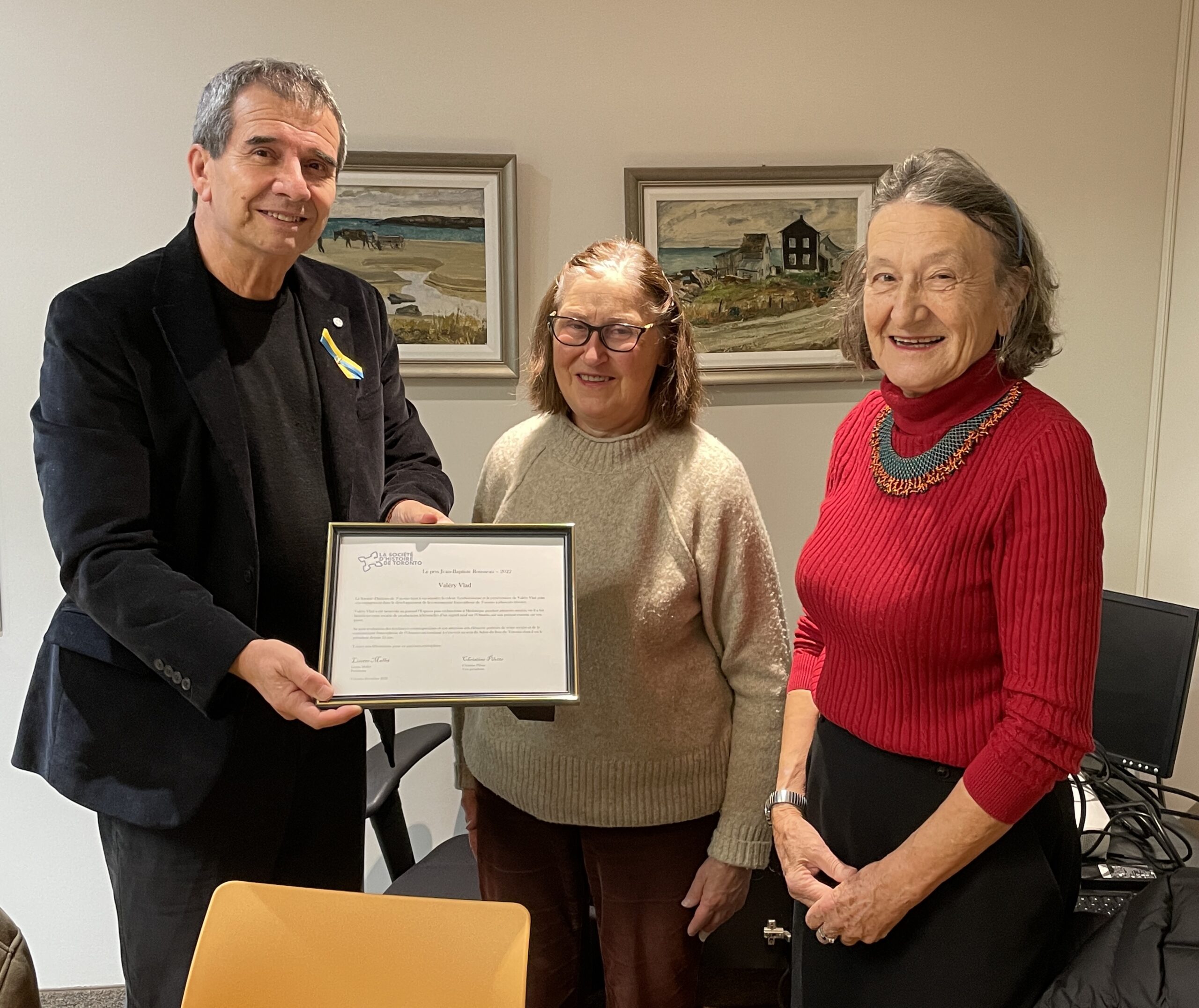 Le prix Jean-Baptiste Rousseaux à Valéry Vlad